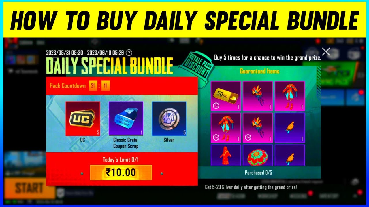 How To Buy Daily Special Bundle In BGMI | Daily Special Bundle Kasa Buy ...