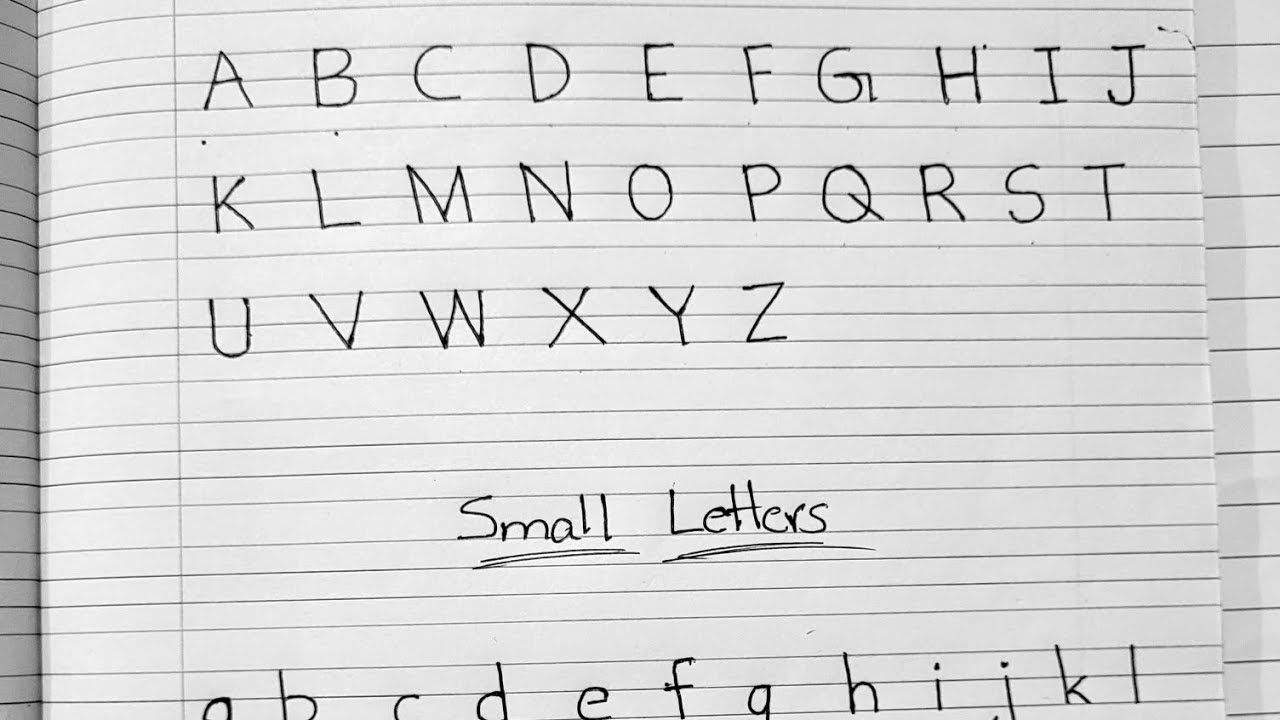 How to Write Capital Letters and Small Letters in a 4 line Book| LKG ...
