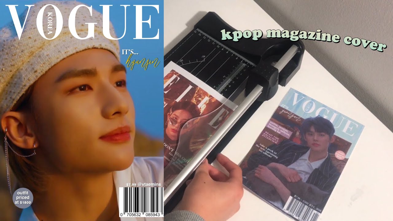 KPOP DIY: make your own idol magazine covers! - YouTube