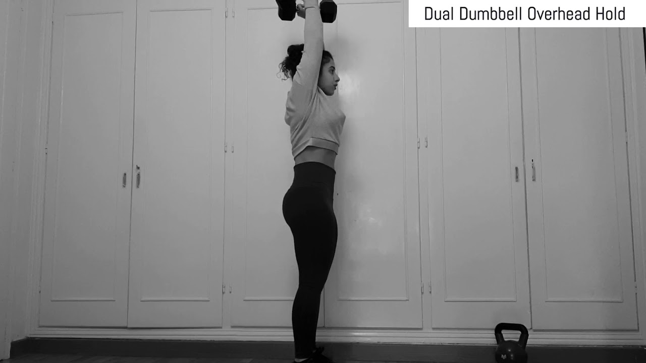 Dual Dumbbell Overhead Hold - YouTube