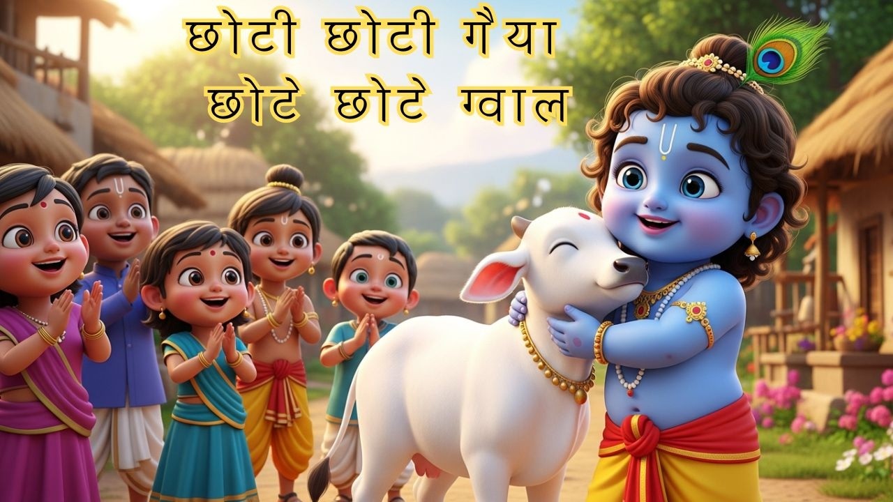 छोटी छोटी गैया 🐄 | Choti Choti Gaiya Chote Chote Gwal | Little Krishna ...