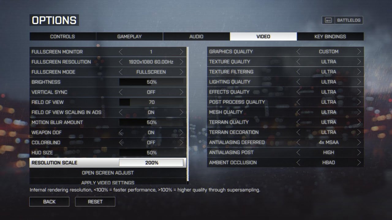 BATTLEFIELD 4 PC MAX SETTINGS RESOLUTION SCALE 200% ALIENWARE 18 4930MX ...