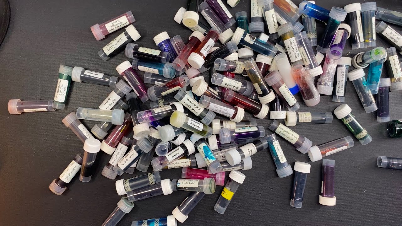 I finally organized all my sample vials for fountain pen inks + Ink ...