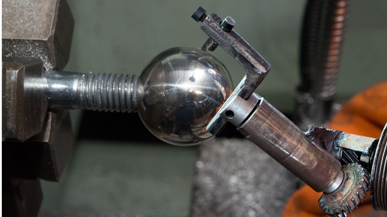 How to make steel ball and lathe by hand - YouTube