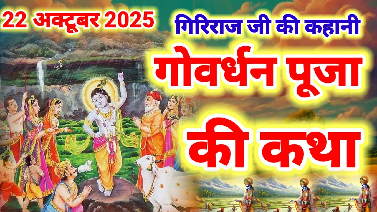 22 अक्टूबर 2025 गोवर्धन पूजा की कथा - Govardhan Puja Ki Katha~Goberdhan ...