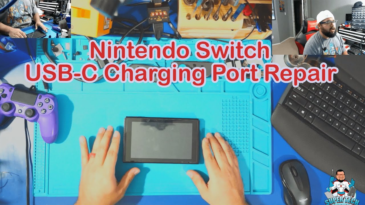 Nintendo Switch USB-C Charging port Repair - YouTube