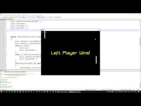 Pong game in C++ using raylib! #shorts #programming #C++ - YouTube