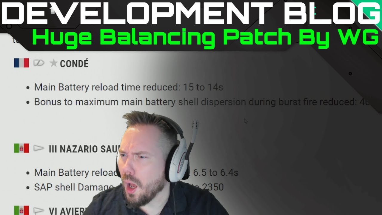 Development Blog - Huge Balancing Patch By WG - YouTube