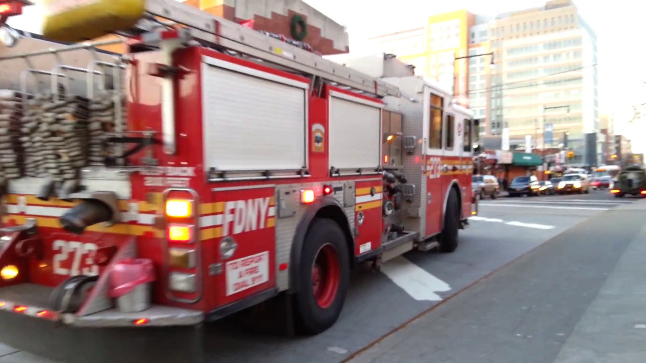 FDNY engine 273 returning to quarters - YouTube
