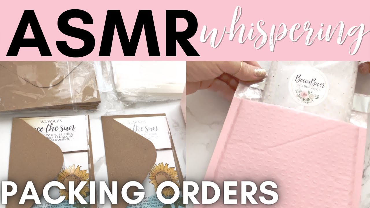 ASMR PACKING ORDERS | ASMR WHISPER TINGLES | RELAXING SOUNDS - YouTube