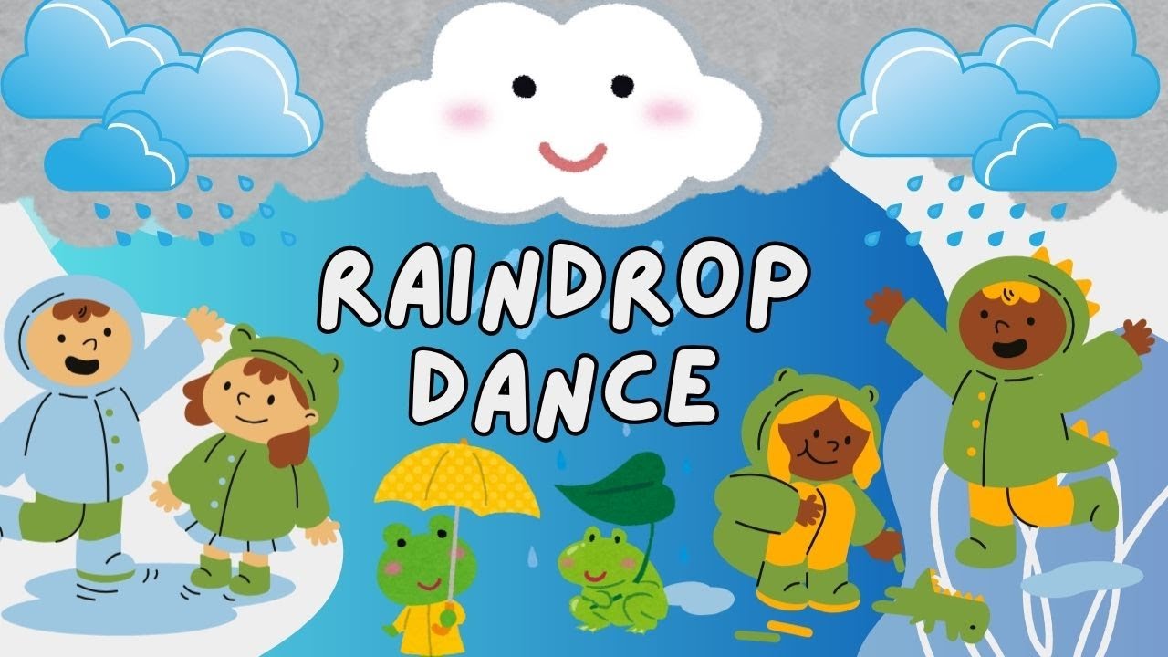 RAINDROP DANCE - Nursery kids song - Rain Song - YouTube