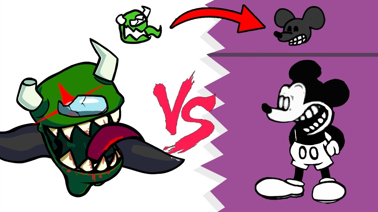 FnF Impostor VS Mickey Mouse attempting to sing Ejected in PLAYGROUND ...