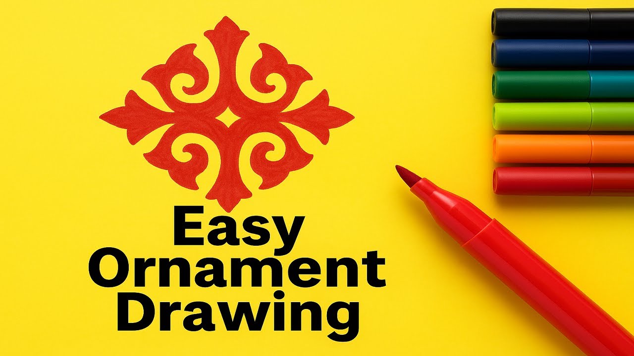 How to Draw an Easy Geometric Ornament Step by Step Tutorial - YouTube