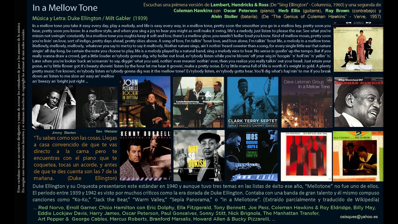 In a Mellow Tone (Duke Ellington / Milt Gabler) - Lambert, Hendricks ...