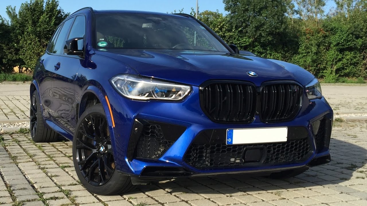 2021 BMW X5 M Competition F95 in Marina Bay Blau metallic - YouTube