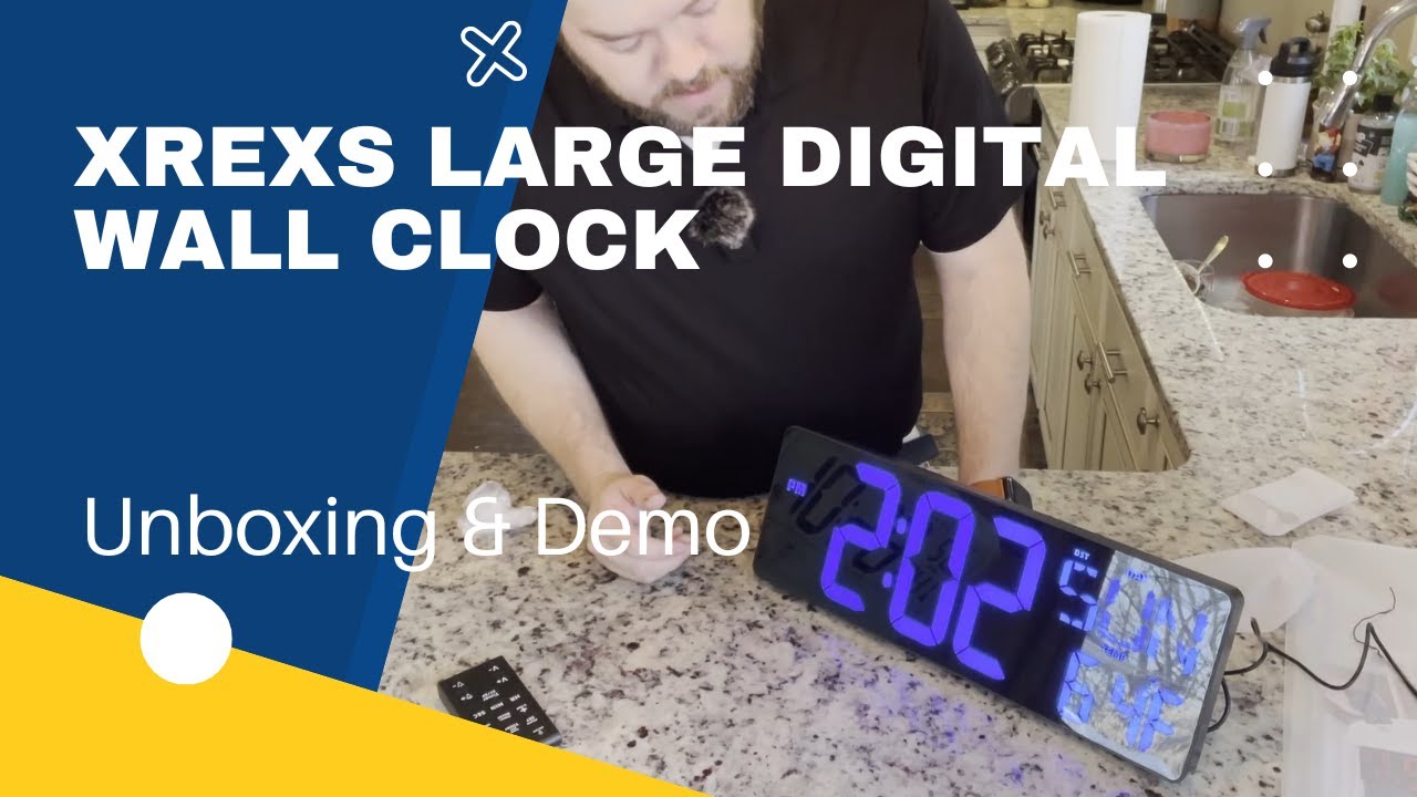 XREXS Large Digital Wall Clock with Remote Control Review - YouTube