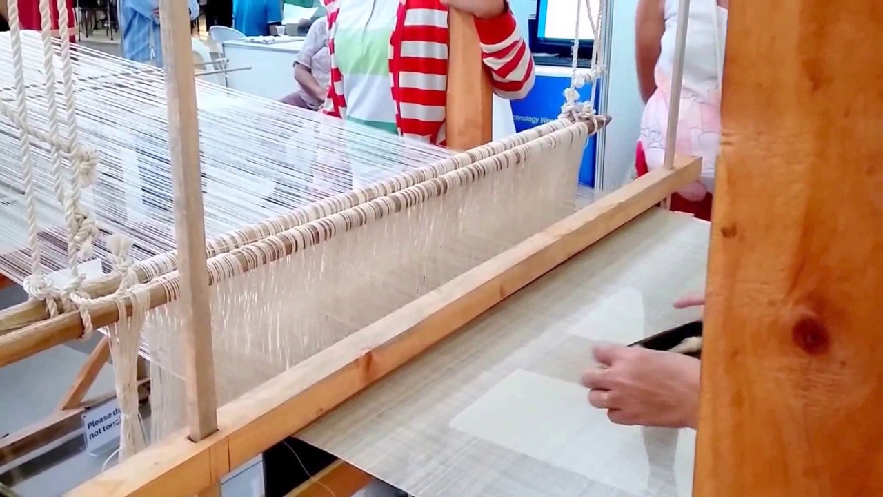 Showing An Abaca Weaving Philippines Fabric Textile YouTube