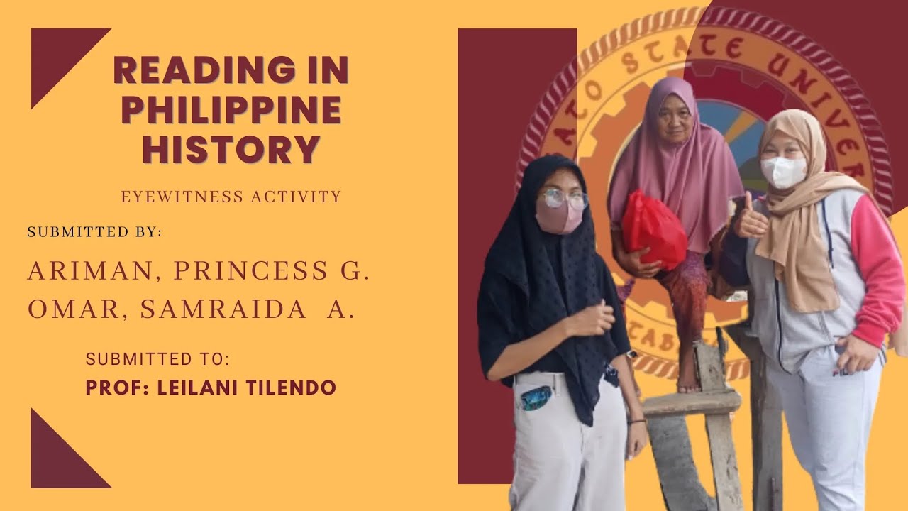 EYEWITNESS BSSW-1A [READING IN PHILIPPINE HISTORY] - YouTube