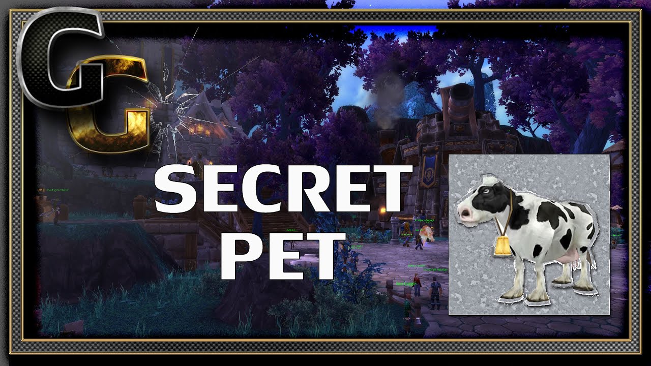 World of Warcraft - WoD - Secret Garrison Pygmy Cow Pet. - YouTube