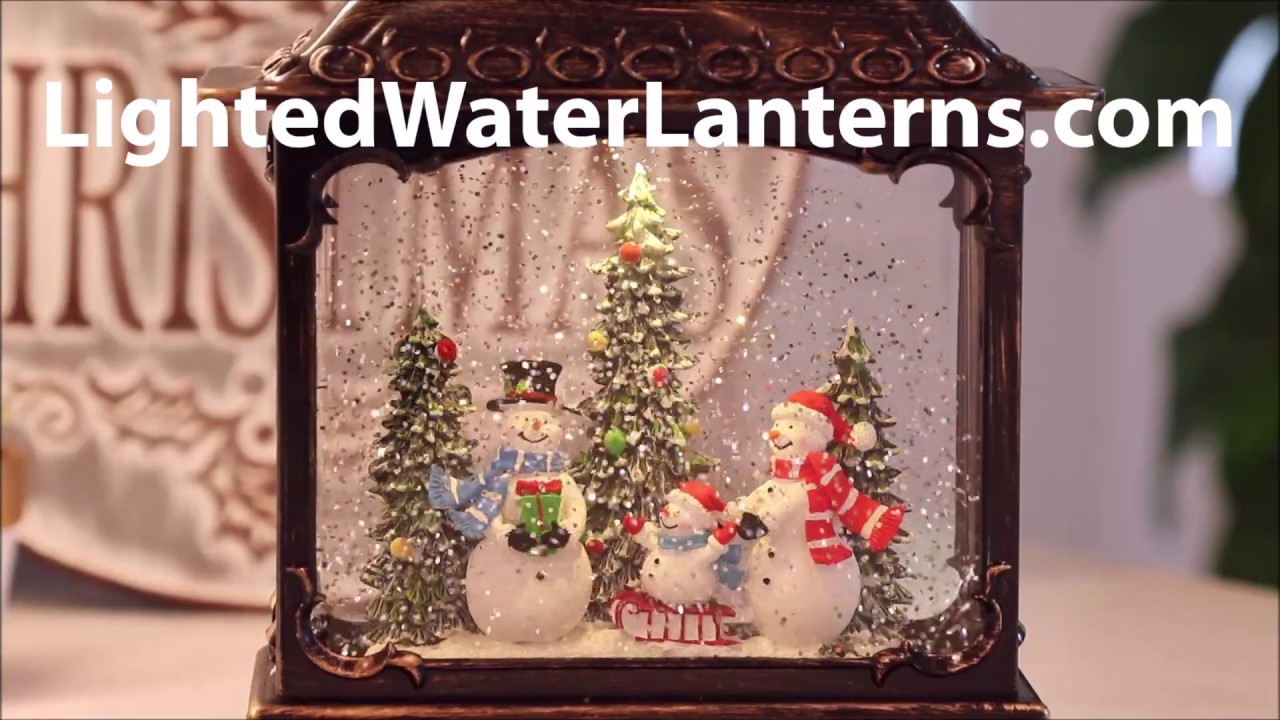 Snow Family Lighted Snow Globe Battery Operated - YouTube