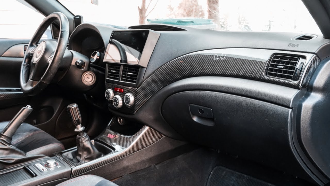 2014 Subaru STi gets a Real Carbon Interior Upgrade! - YouTube