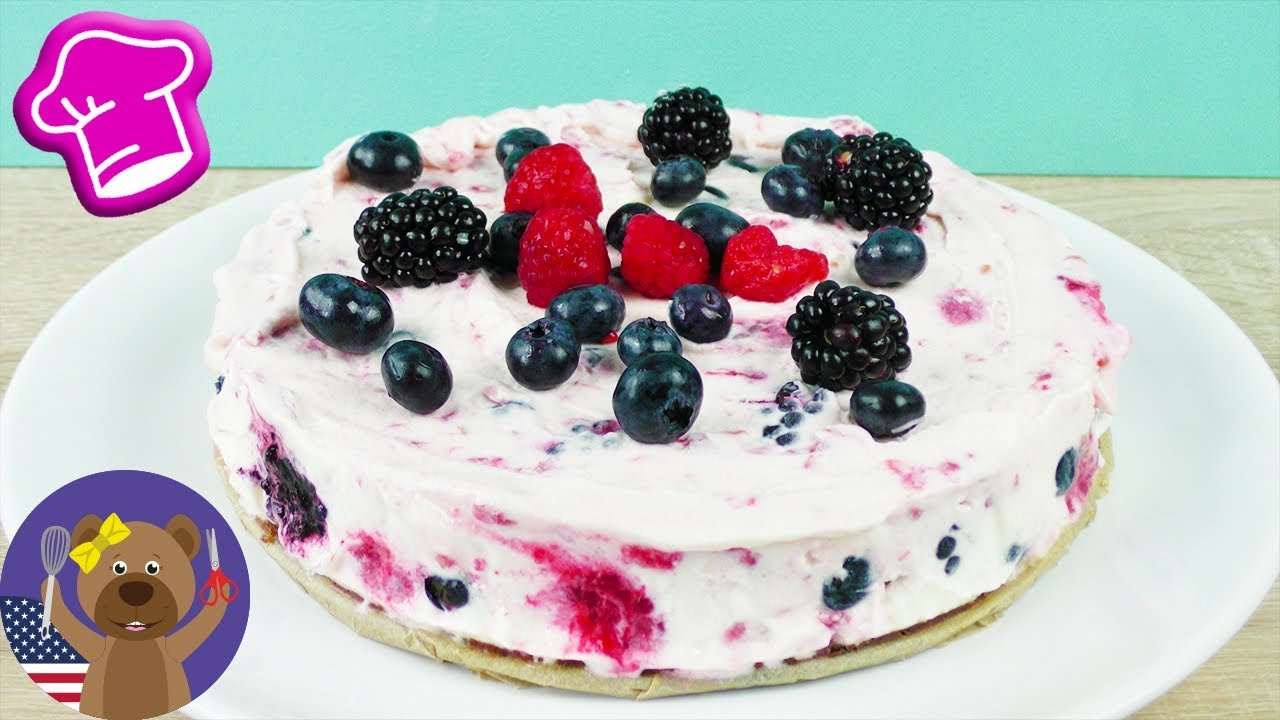 Cream Cheese and Fruit Cake | Summer NO BAKE Cake | Cheesecake for Kids ...
