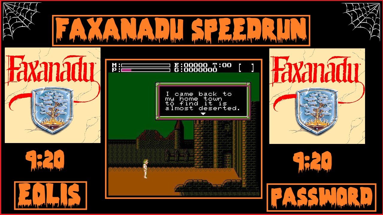 Faxanadu Speedrun (0:20) *Eolis Password - YouTube