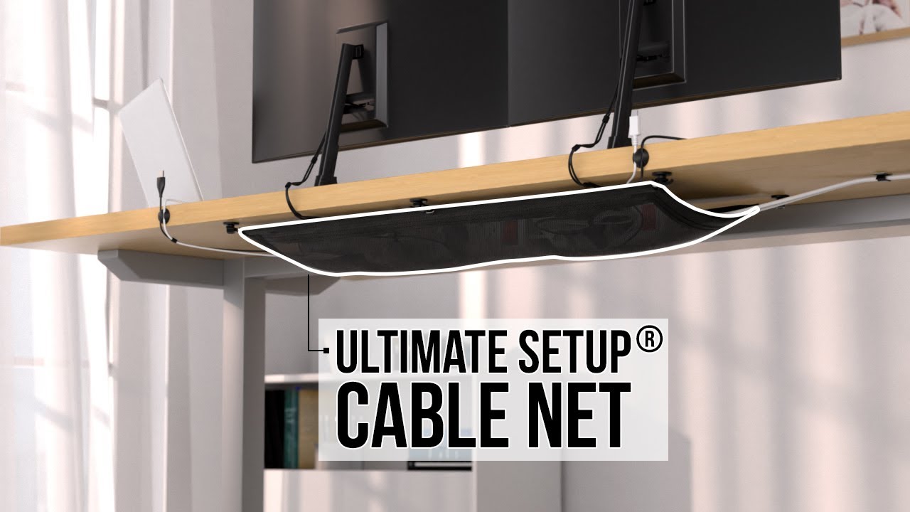 Best under desk cable management net solution! Wire management tray ...