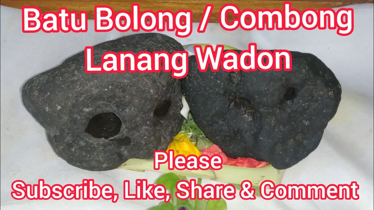 Batu COMBONG / BOLONG Lanang Wadon, Mirip Kepala Burung Hantu. Mustika ...
