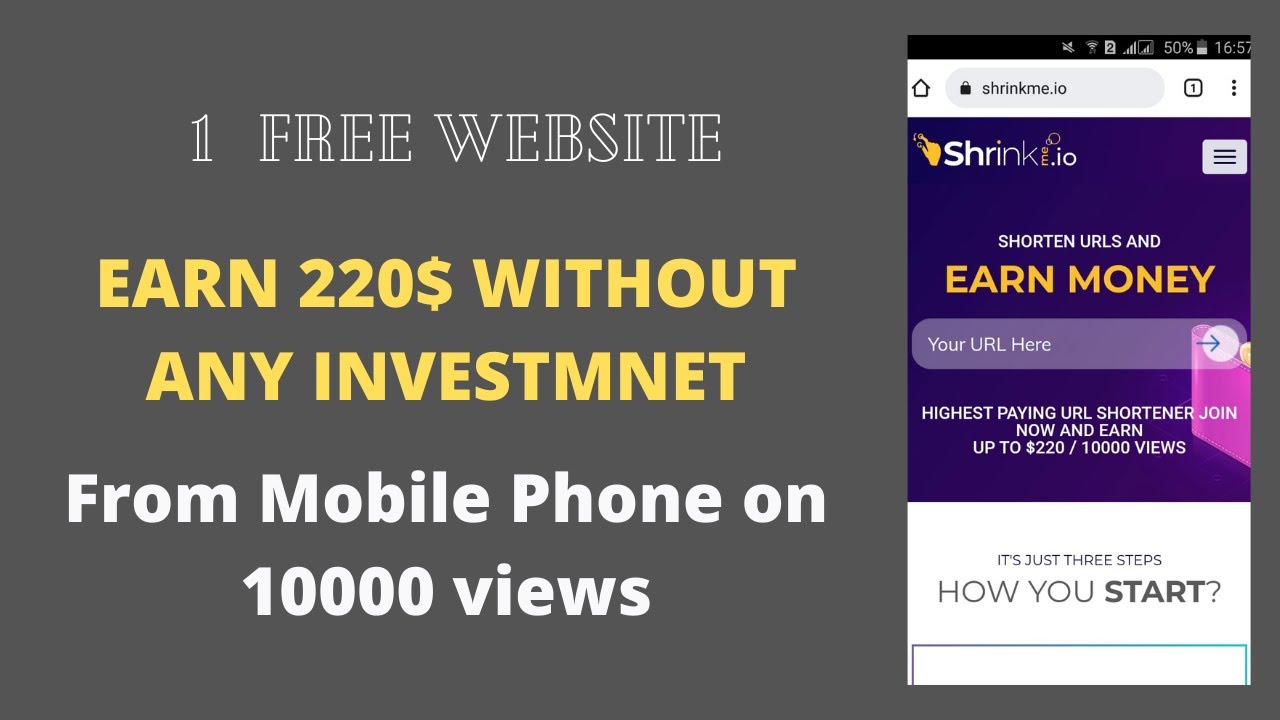 New Earning Site to Earn Money Online From Mobile in 2022 | Make Money From Shrink Earn | Amina ...