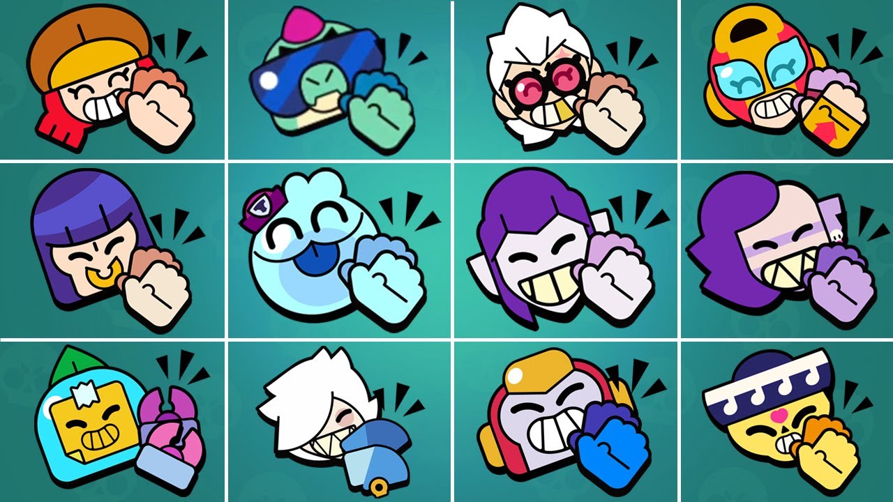 New Clap Pins For All Brawlers | Brawl Stars - YouTube