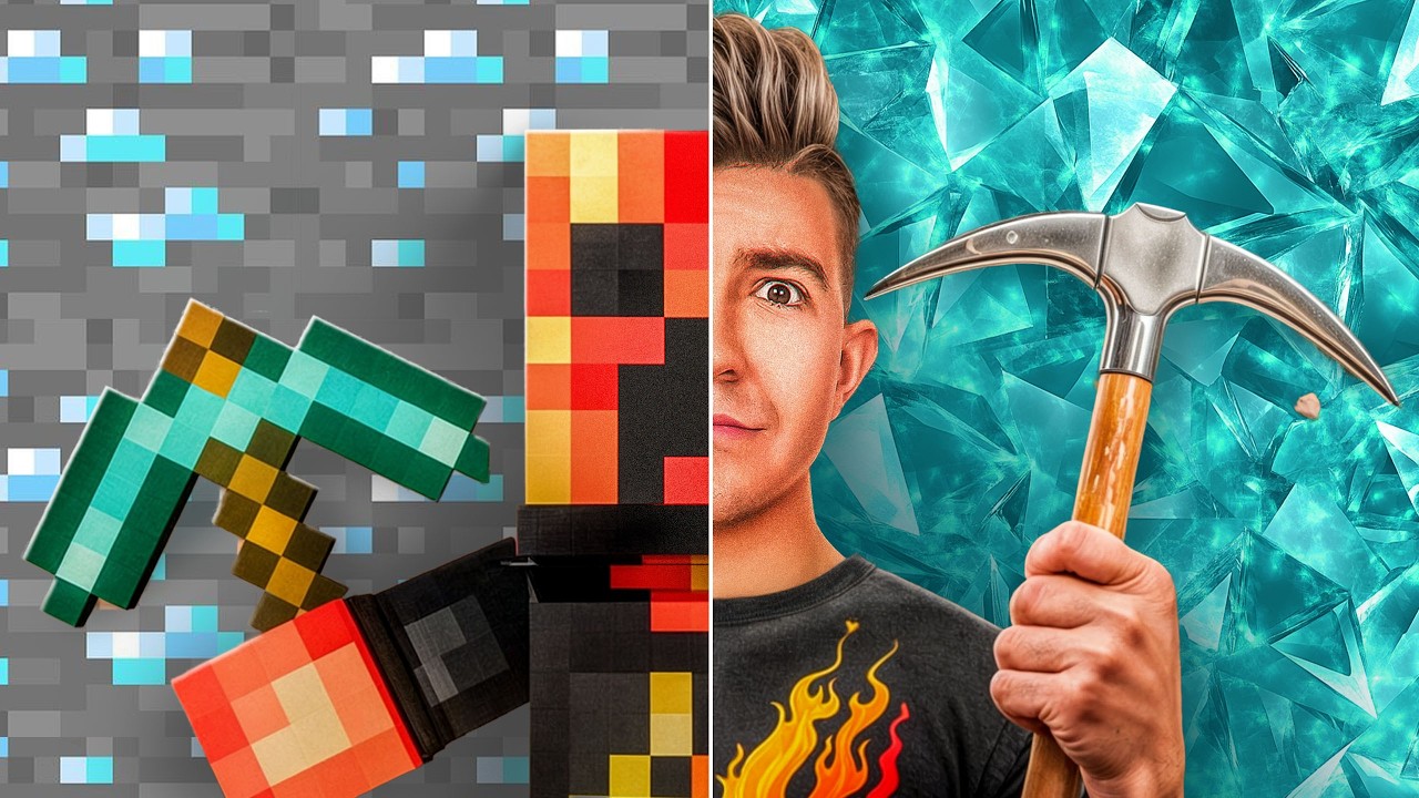 Mining MINECRAFT Blocks in Real Life! - YouTube