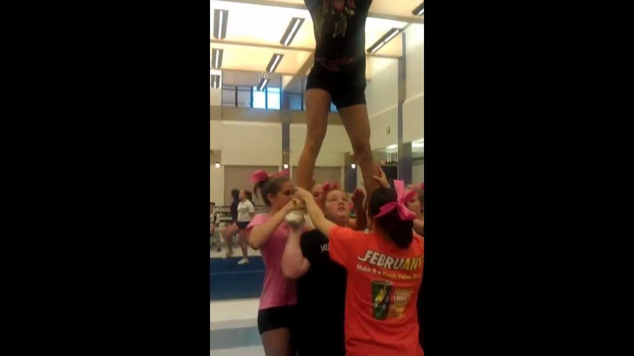 Cheer Practice One Man Stunt - YouTube