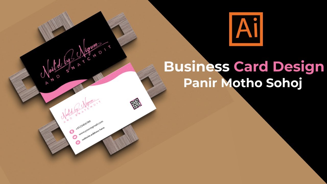 Business Card Design-Illustrator Tutorial - YouTube