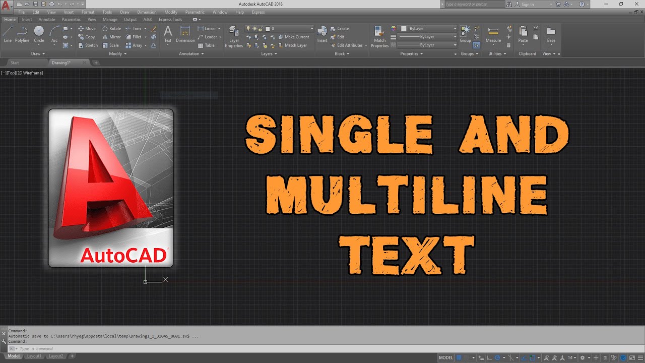 AutoCAD Single And Multiline Text YouTube autocad-single-and-multiline-text-youtube