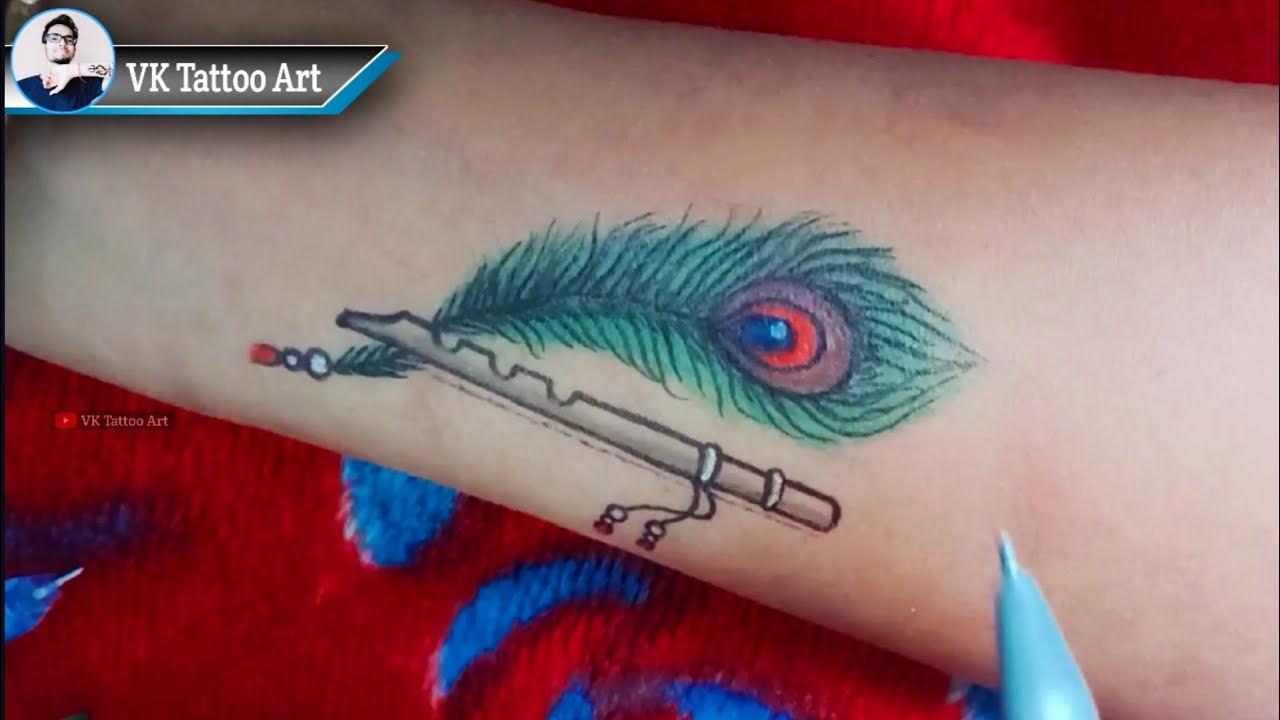 Peacock Feather Quill Pen Tattoo