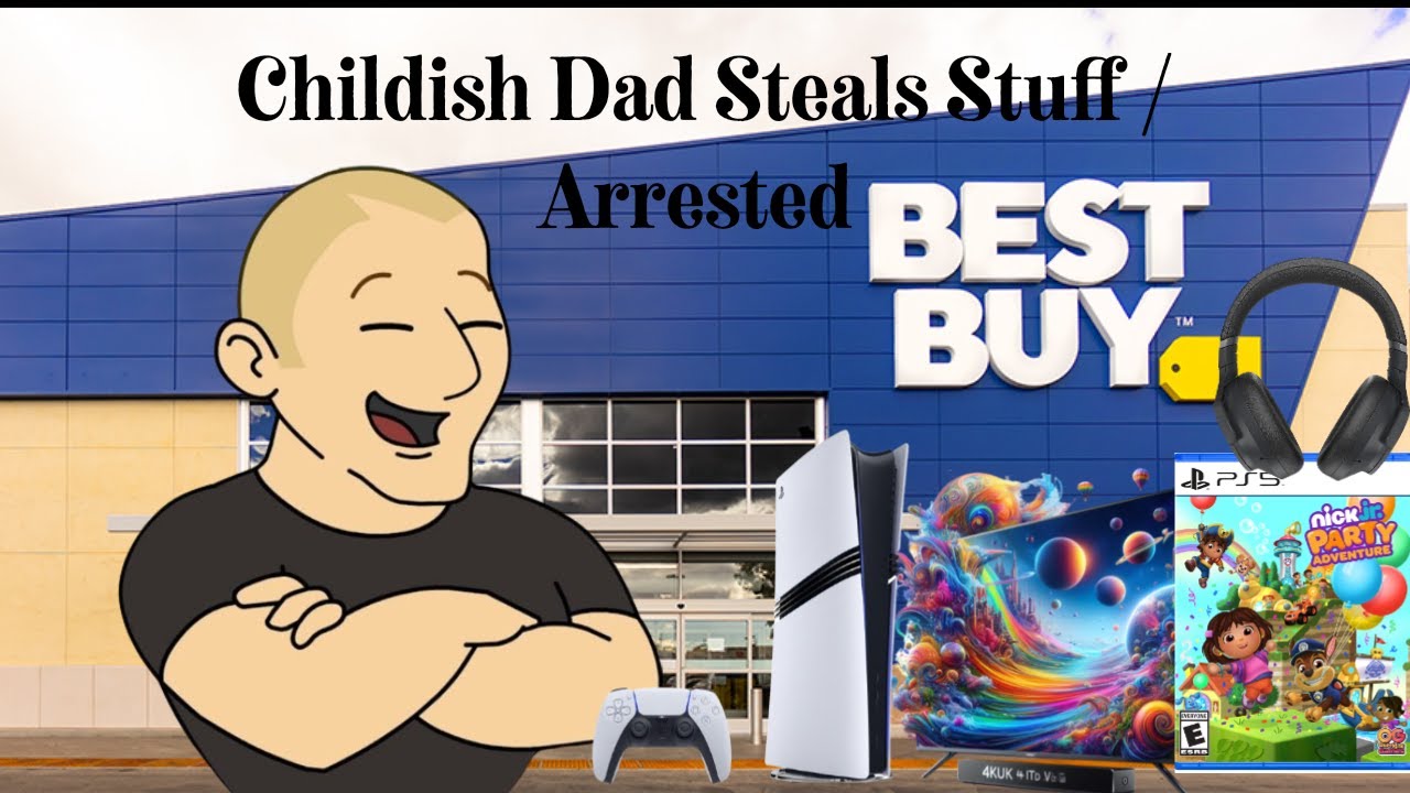 Childish Dad Steals Stuff on Black Friday / Arrested - YouTube