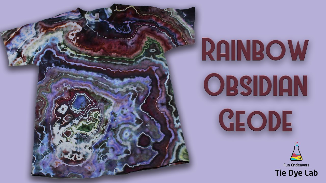 Tie Dye Designs: Rainbow Obsidian Inspired Geode - YouTube