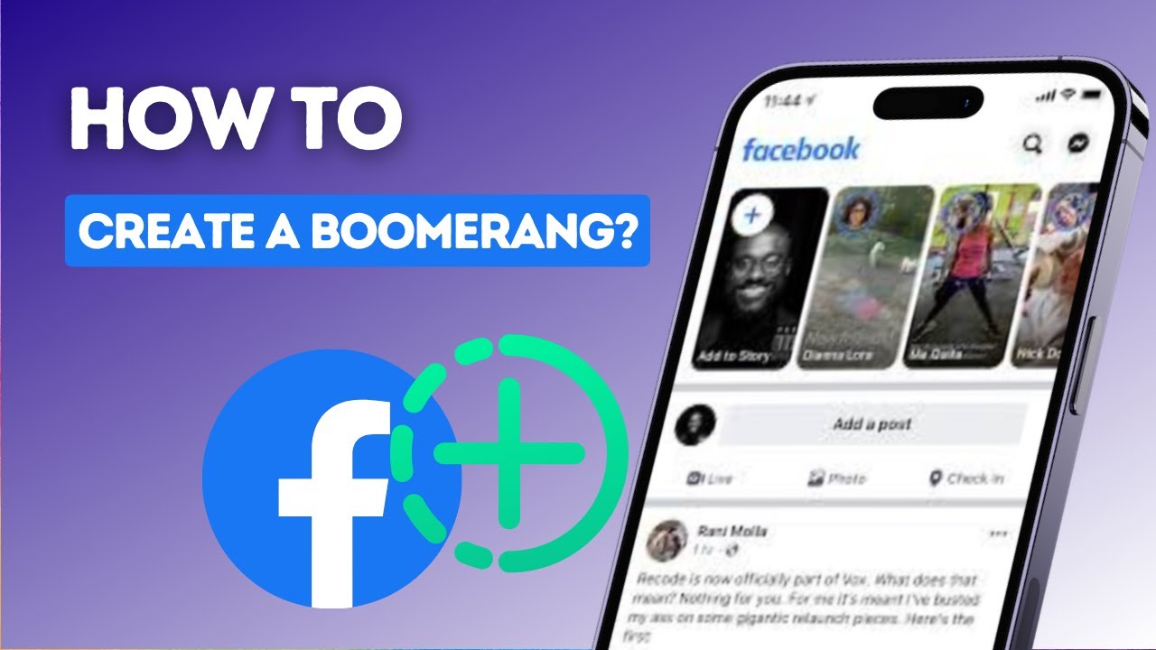 How to create a boomerang and share it to the story on Facebook? - YouTube