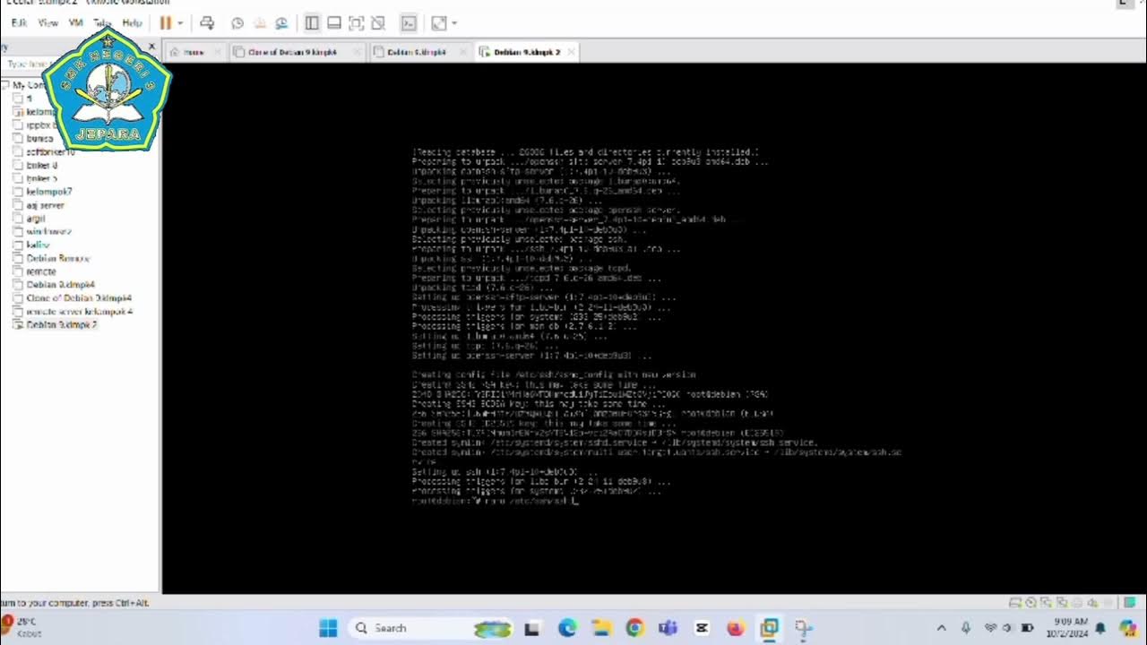 tutorial konfigurasi ssh di VMware - YouTube