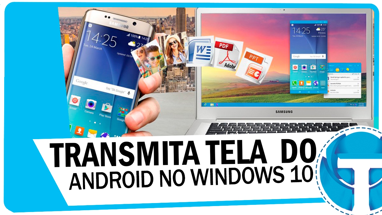 Como transmitir tela do Android para Windows 10 - Sem aplicativos - YouTube