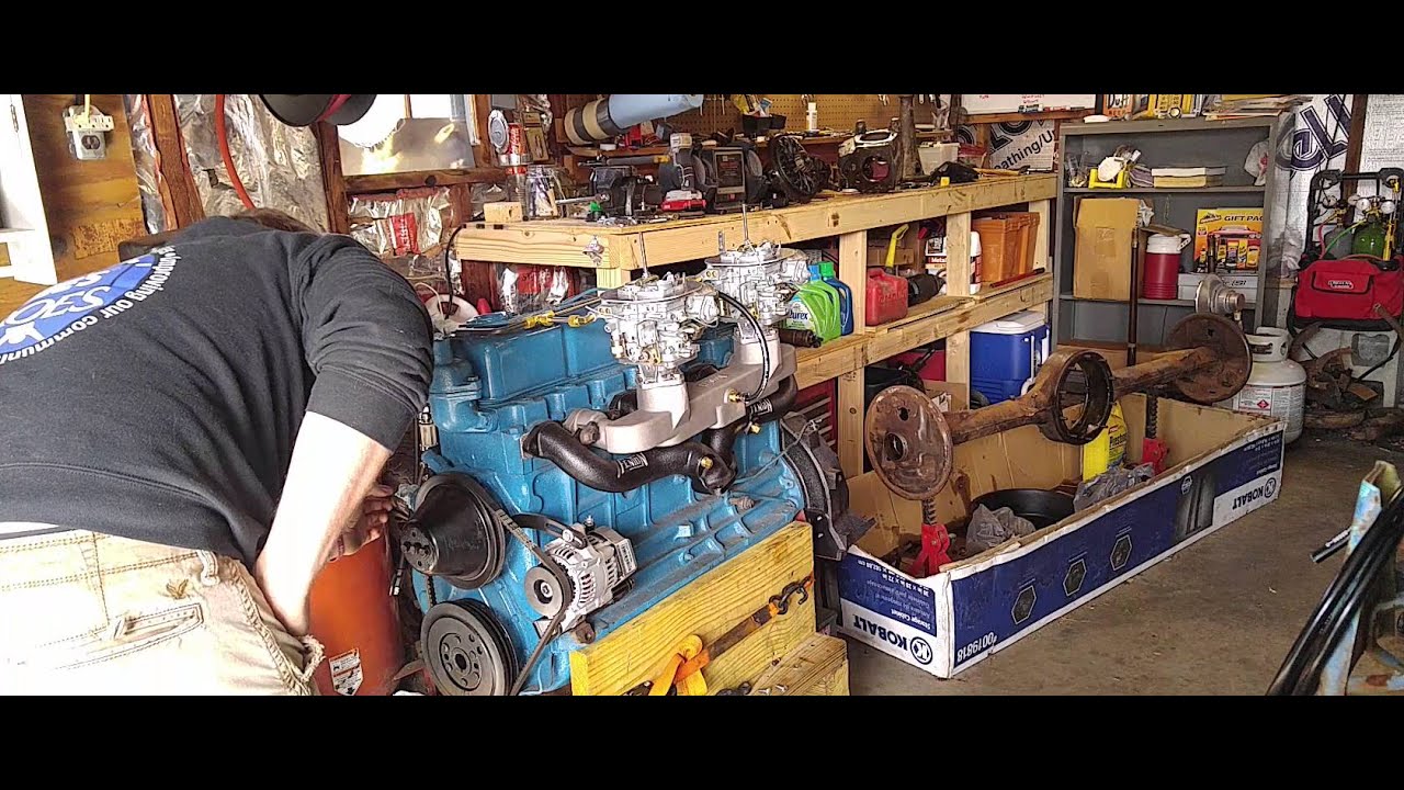 Chevy 235 Inline 6 First Fire in Over a Year!! - YouTube