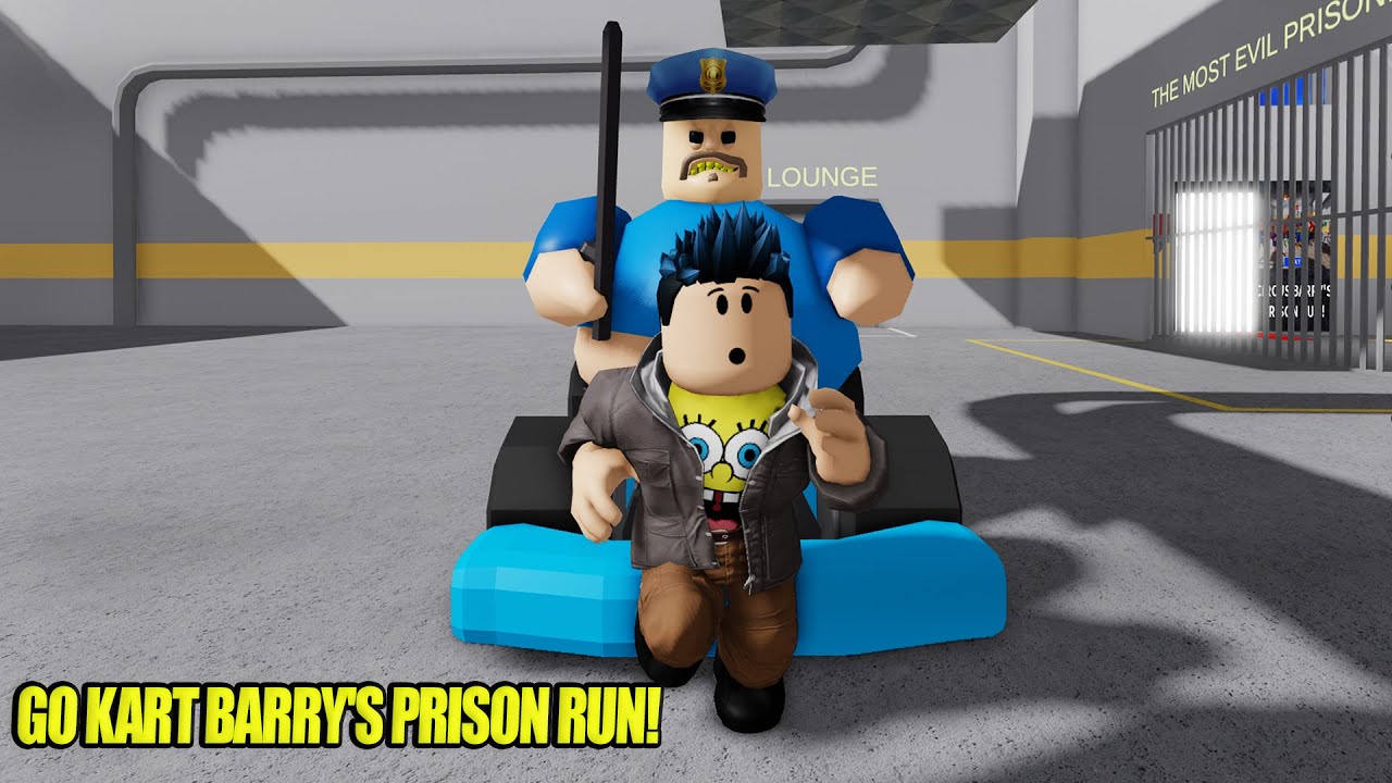 POLİS BARRY'S GO KART ALDI BİZİ KOVALIYOR ! | ROBLOX GO KART BARRY'S ...