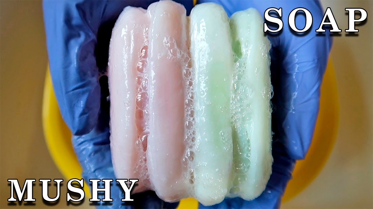 ASMR MUSHY SOAP 🧼 THE BEST Soapy Sponge Squeezing Soaked Soap - YouTube