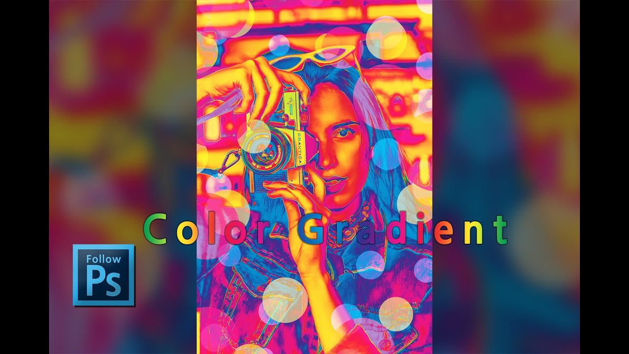 포토샵_컬러 그레디언트 효과 - Color Gradient Effect Tutorial. - YouTube