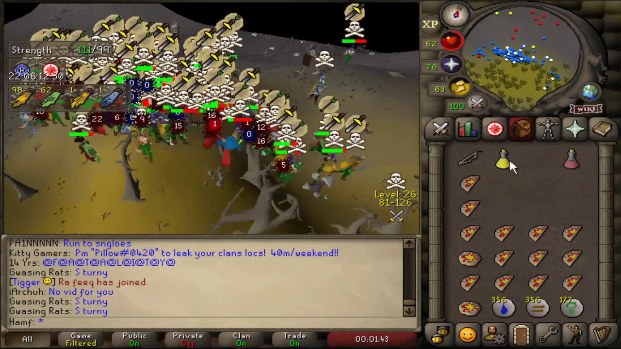 [OSRS] SUPREMACY | F2P PK TRIP | 85+ TIGERS RAIL FATALITY + APEX - YouTube