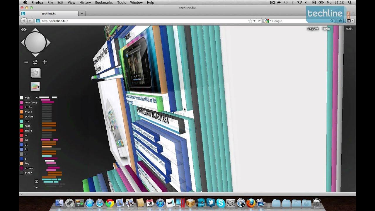 Firefox Tilt 3D add-on - YouTube