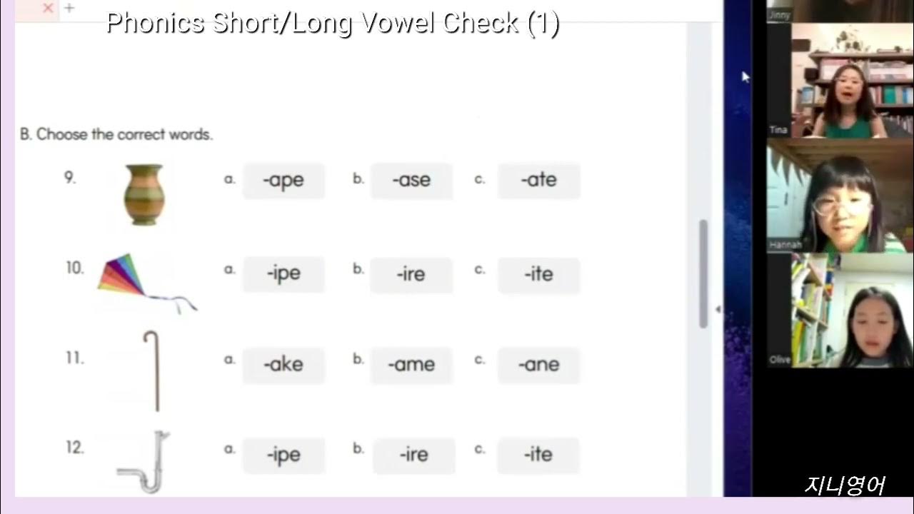 [Phonics] Vowel Check -up - YouTube