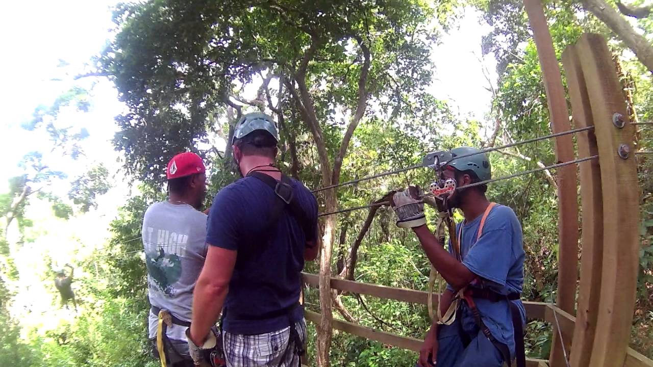 Video 5 of Roatan, Honduras canopy zip line tour - YouTube
