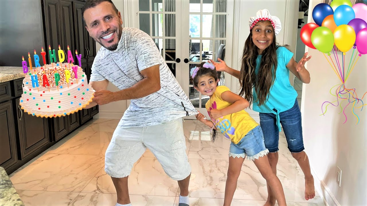 Deema and Sally learn to share Birthday Cake ideas - YouTube